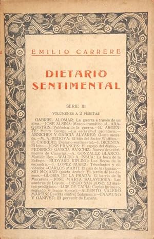 Dietario Sentimental by Carrere, Emilio: (1916) First Edition. | Lirolay