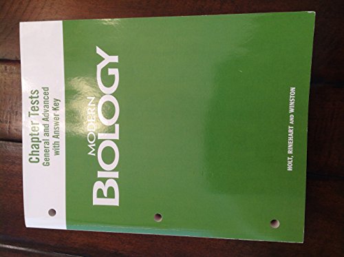 Chapter Tests with Answer Key Modern Biology 2006 - Holt: 9780030367243 ... Chapter Tests with Answer Key Modern Biology 2006 - Holt: 9780030367243 ...