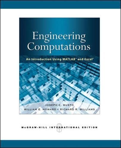 Engineering Computation An Introduction Using Matlab And Excel Musto Joseph Howard William