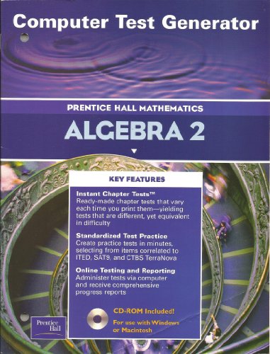Computer Test Generator: Algebra 2 (Prentice Hall Mathematics ... Computer Test Generator: Algebra 2 (Prentice Hall Mathematics ...