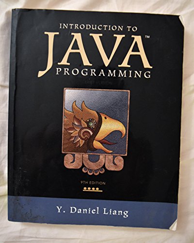 Introduction To Java Programming Brief Version 9th Edition Liang Y Daniel 9780132923736