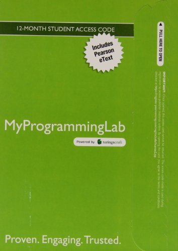 Mylab Programming With Pearson Etext Access Code Card For Starting Out With Python