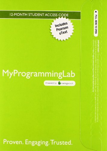 Mylab Programming With Pearson Etext Access Card Starting Out With Java Early Objects