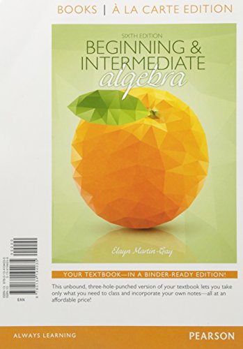 Beginning & Intermediate Algebra, Books a la Carte Edition plus MyLab ... Beginning & Intermediate Algebra, Books a la Carte Edition plus MyLab ...