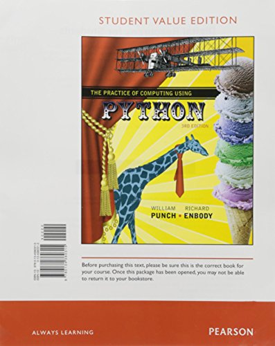 The Practice of Computing Using Python - Punch, William; Enbody ... The Practice of Computing Using Python - Punch, William; Enbody ...