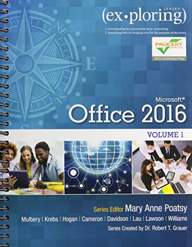 Exploring Microsoft Office 2016 Volume 1; MyLab IT with Pearson eText ... Exploring Microsoft Office 2016 Volume 1; MyLab IT with Pearson eText ...