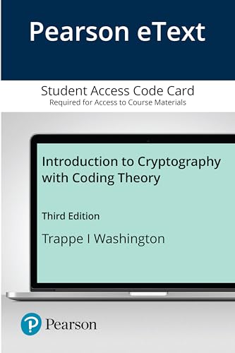 Introduction to Cryptography with Coding Theory - Trappe, Wade ... Introduction to Cryptography with Coding Theory - Trappe, Wade ...