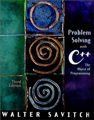 Problem Solving With C The Object Of Programming Savitch Walter 9780201703900 Abebooks
