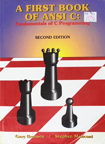 A First Book os ANSI C: Fundamentals of C Programming - Second Edition ... A First Book os ANSI C: Fundamentals of C Programming - Second Edition ...