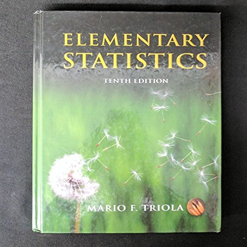 Elementary Statistics (10th Edition) by Triola, Mario F.: new Hardcover ... Elementary Statistics (10th Edition) by Triola, Mario F.: new Hardcover ...