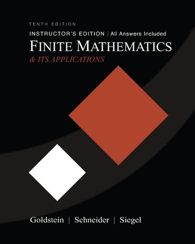 Finite Mathematics And Its Applications Goldstein Larry J Schneider