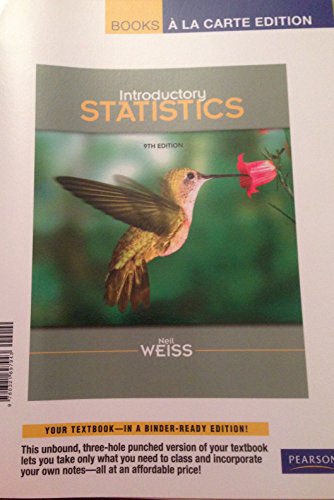 Introductory Statistics - Weiss, Neil A.: 9780321697943 - AbeBooks Introductory Statistics - Weiss, Neil A.: 9780321697943 - AbeBooks