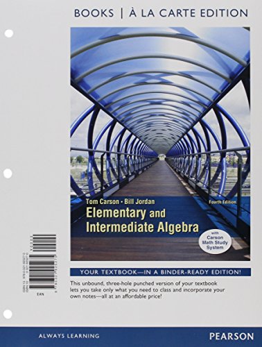 Elementary and Intermediate Algebra, Books a la Carte Edition, Plus ... Elementary and Intermediate Algebra, Books a la Carte Edition, Plus ...