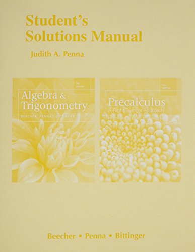 Student Solutions Manual for Algebra and Trigonometry and Precalculus ... Student Solutions Manual for Algebra and Trigonometry and Precalculus ...