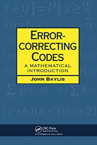Error Correcting Codes A Mathematical Introduction Chapman Hall Crc