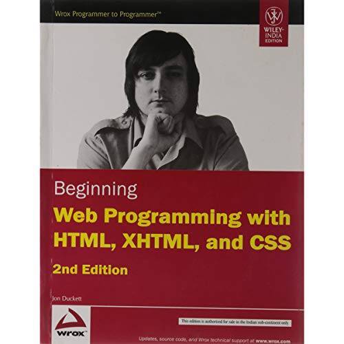 Beginning Web Programming With Html Xhtml And Css Duckett Jon 9780470259313 Abebooks