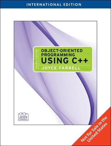 Object Oriented Programming Using C By Farrell Joyce Authorpaperback By Farrell Joyce Good