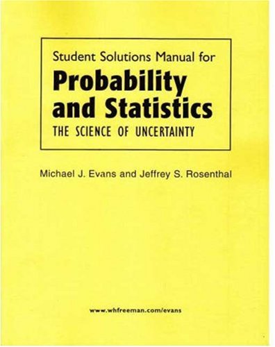 Probability and Statistics Solutions Manual by Evans, Michael J ... Probability and Statistics Solutions Manual by Evans, Michael J ...