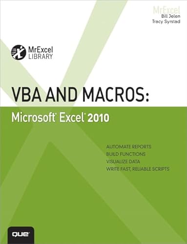 Vba And Macros Microsoft Excel 2010 Mrexcel Library Jelen Bill Syrstad Tracy