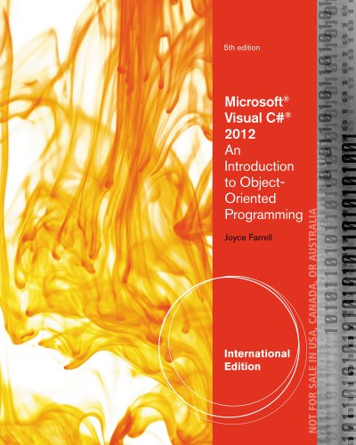 Microsoft R Visual C 2012 An Introduction To Object Oriented Programming International