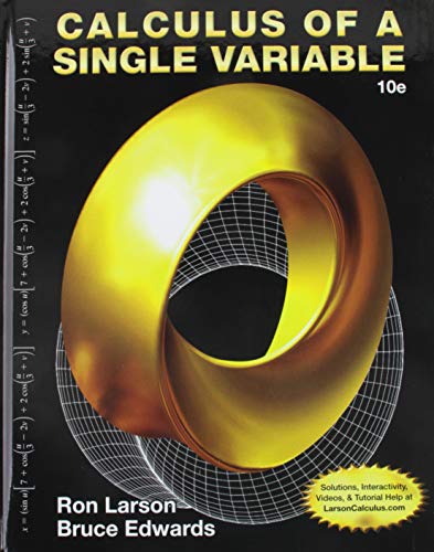 Bundle: Calculus of a Single Variable, 10th + WebAssign Printed Access ... Bundle: Calculus of a Single Variable, 10th + WebAssign Printed Access ...