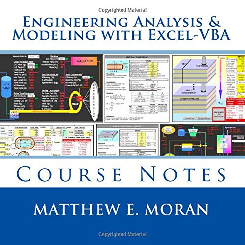 Engineering Analysis And Modeling With Excel Vba Course Notes Moran Matthew E 9781482332759