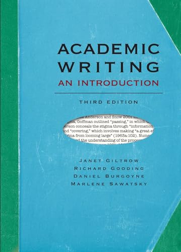 Academic Writing: An Introduction - Third Edition - Giltrow, Janet ... Academic Writing: An Introduction - Third Edition - Giltrow, Janet ...