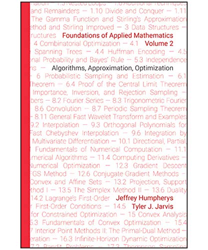 Foundations Of Applied Mathematics Volume 2 Algorithms Approximation Optimization Jeffrey