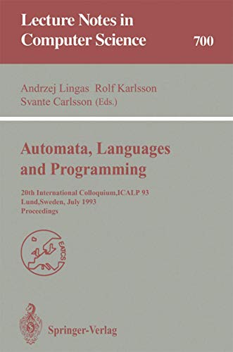 automata languages programming - Iberlibro automata languages programming - Iberlibro