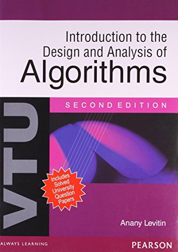 Introduction To Design And Analysis Of Algorithms Levitin A