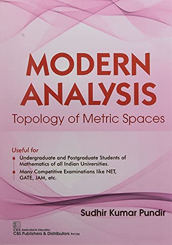 Modern Analysis: Topology of Metric Spaces - Pundir, Sudhir Kumar ... Modern Analysis: Topology of Metric Spaces - Pundir, Sudhir Kumar ...